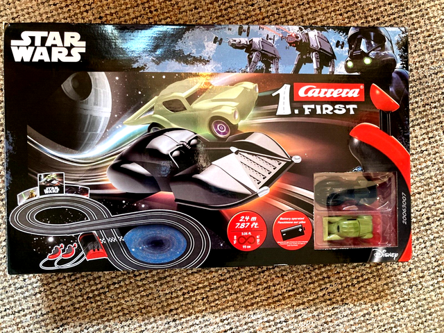 Carrera First 1 Star Wars Slot Car Racing Set Yoda & Darth Vader Cars ...
