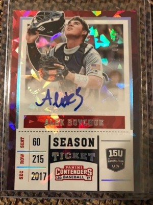 ALEX BOYCHUK 2018 Elite Extra Edition USA Baseball CRACKED ICE Auto #8/ ...