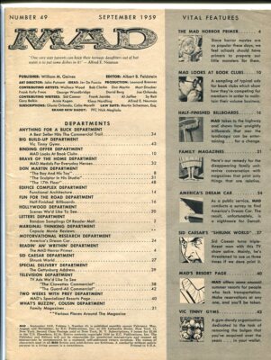 MAD MAGAZINE #49-1959-SID CAESAR-BOOK CLUBS SATIRE FR | eBay