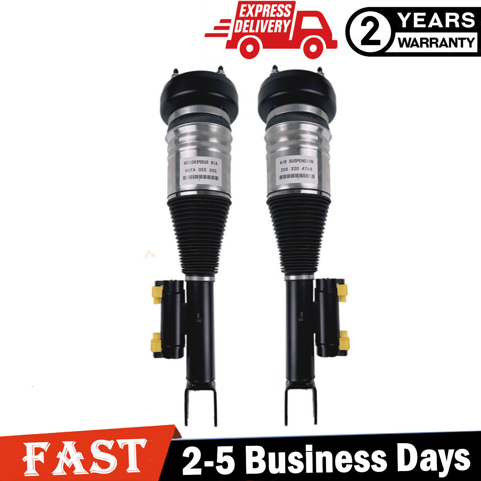2x Front Air Suspension Shock Struts Fit Mercedes W205 C205 C200 C350e ...