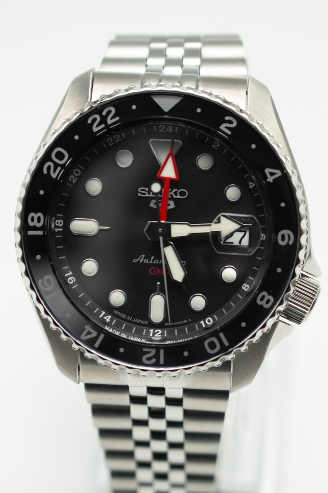 Seiko 5 Sports SKX Sports Style GMT Series Black/gray bezel Men's Watch ...