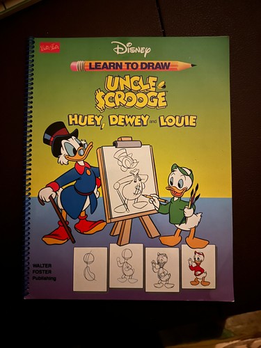Disney "Learn To Draw" Uncle Scrooge, Huey, Dewey and Louie 1991 | eBay