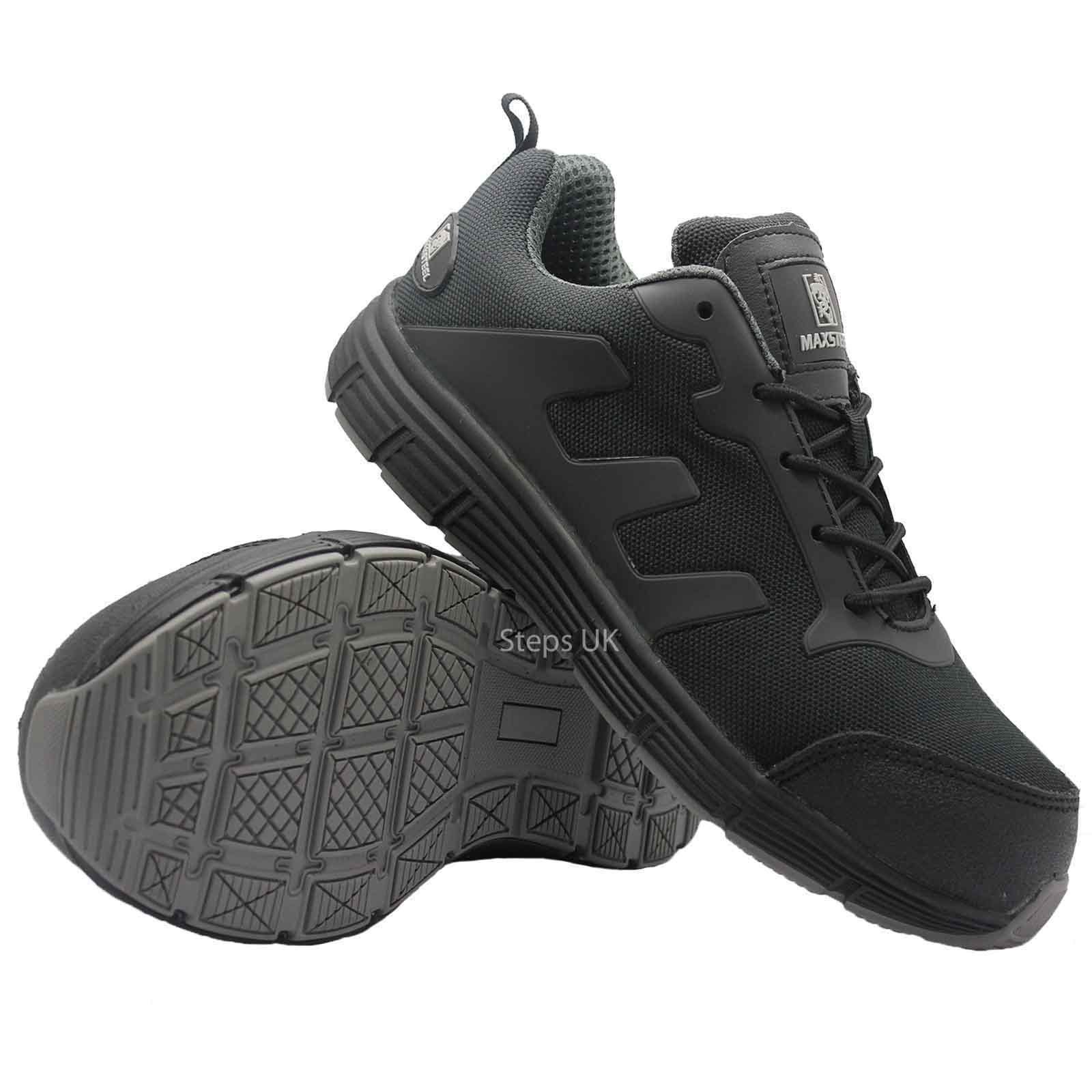 Mens Safety Work Trainers Steel Toe Lightweight Lace Up Work Boots ...