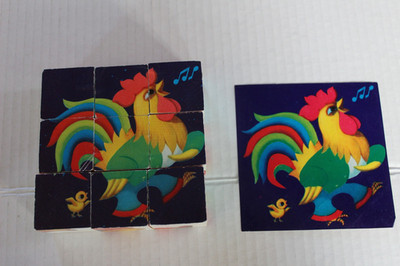 Vintage WB Wood Block Puzzle Childrens Cartoon 4 Sided | eBay