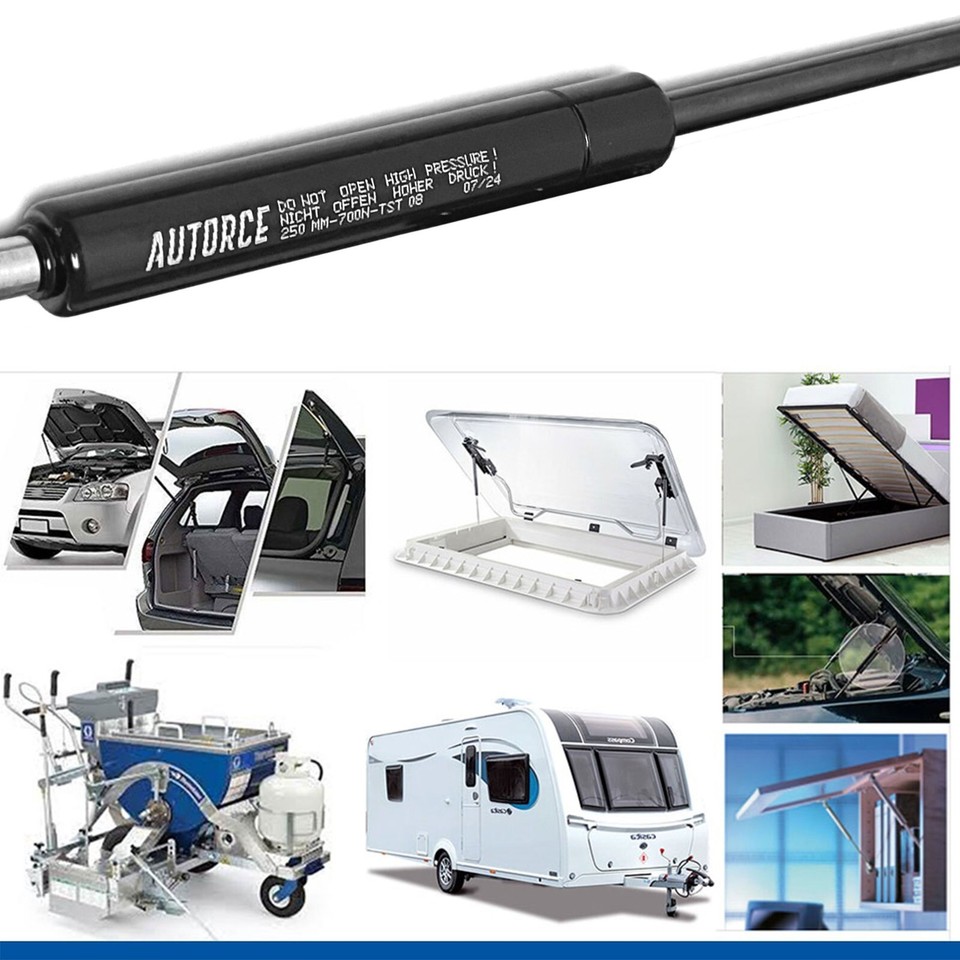 UNIVERSAL GAS STRUT HEAVY LID SUPPORT 150MM-1000MM 100N-2000N BALL ...