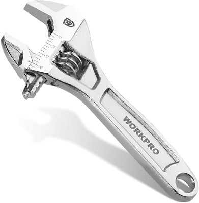 4-Inch Adjustable Wrench Heavy Duty Spanner with Inch/Metric Scale ...