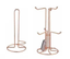COPPER 6 CUP MUG TREE STAND KITCHEN TOWEL PAPER ROLL POLE HOLDER ...