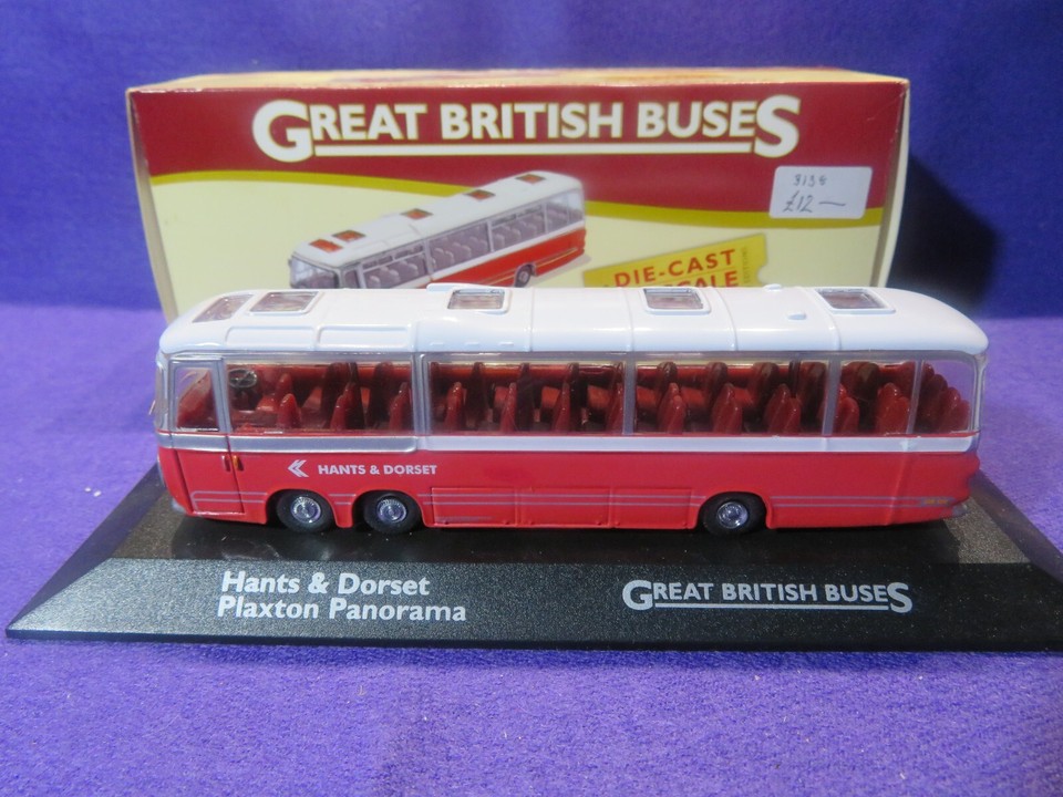 Die-cast 1/76th scale buses. Hant's & Dorset Plaxton Panorama coach ...