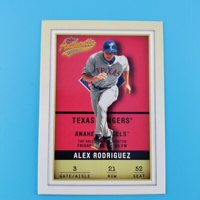 2002 Fleer Authentic Baseball Card #21 Alex Rodriguez Mariners EMBOSSED ...