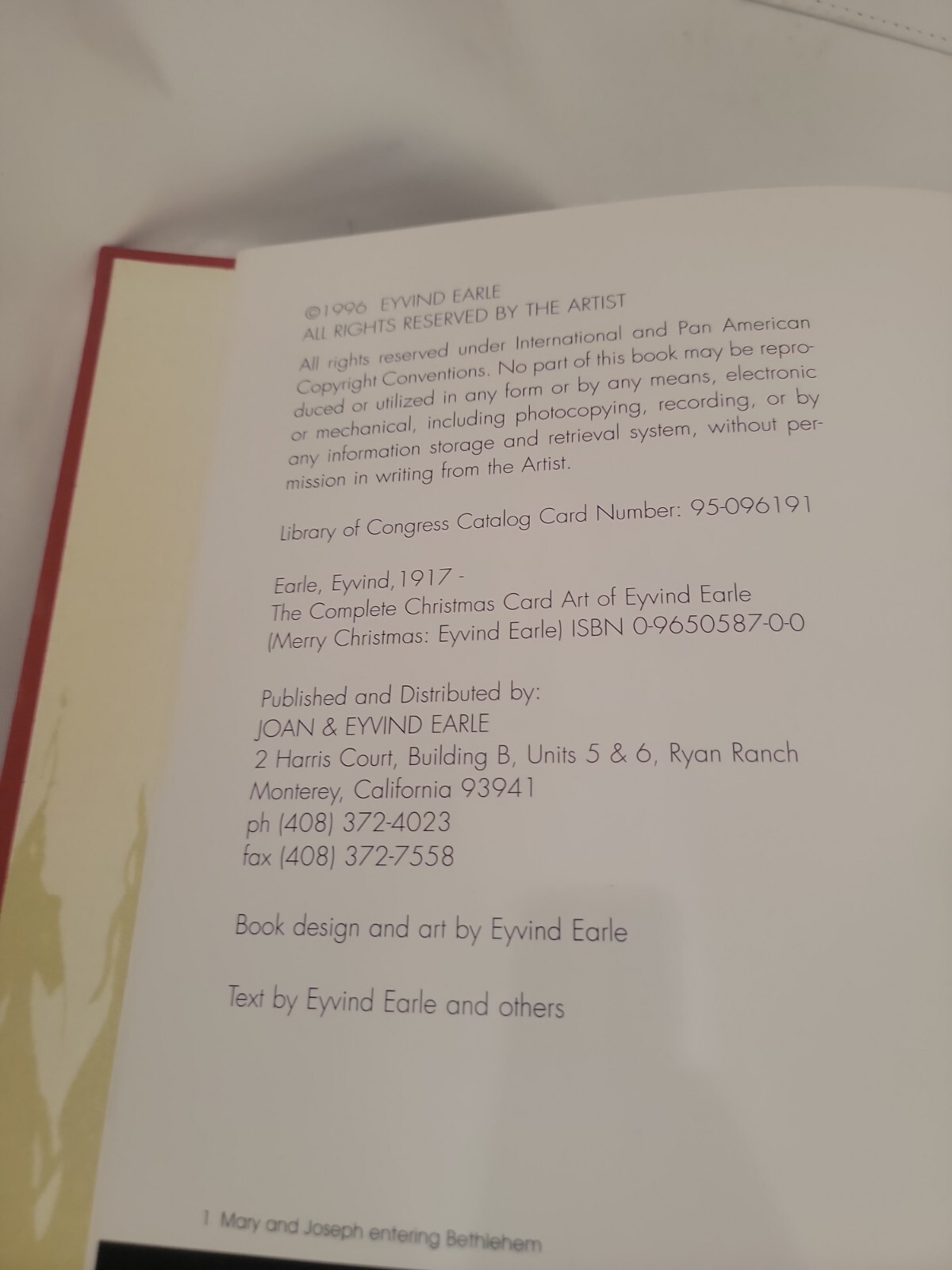 Eyvind Earle Signed Christmas Card Art Book 833 Cards Disney Artist 1st ...