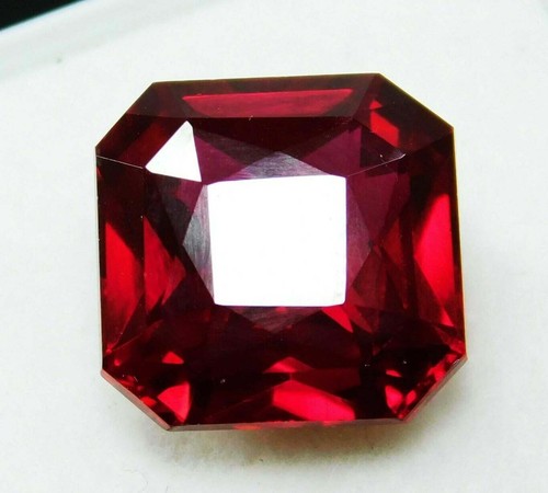 NATURAL 10.50 Ct Ruby Red Square Cut CERTIFIED Loose Gemstone Ring Size ...