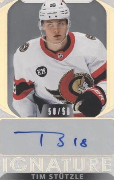 2021-22 Upper Deck Ovation - Standing Ovation Signatures Tim Stutzle # ...