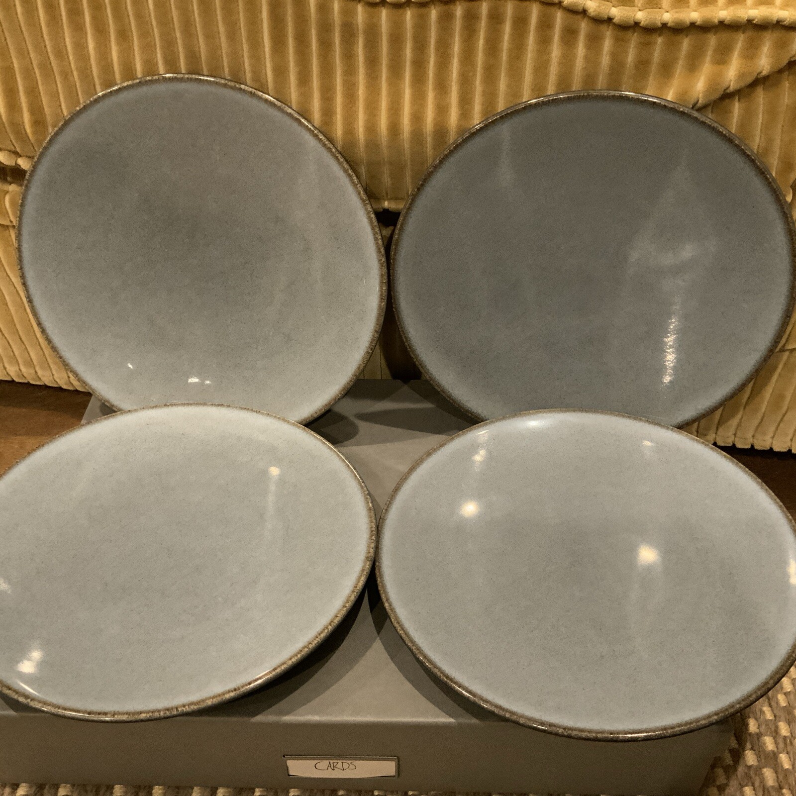 Lot Of (4) Four JARS FRANCE Tourron Gris Ecorce DINNER PLATES 10 3/8 ...