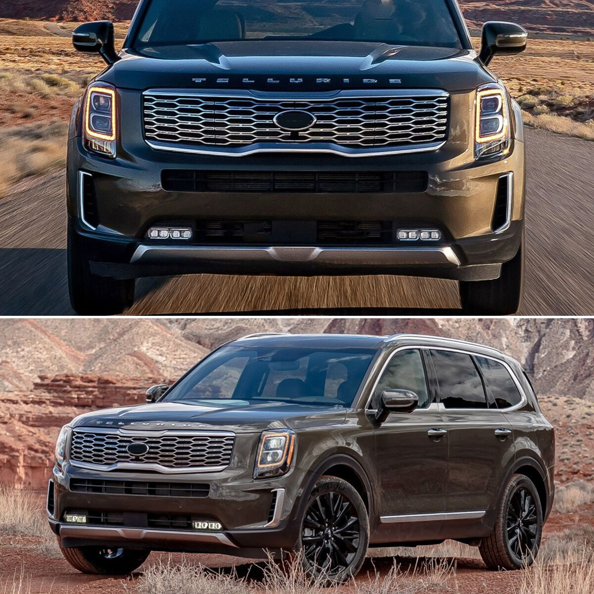 Fits 2020+ Kia Telluride Front Lower Grille With LED DRL Foglight ...