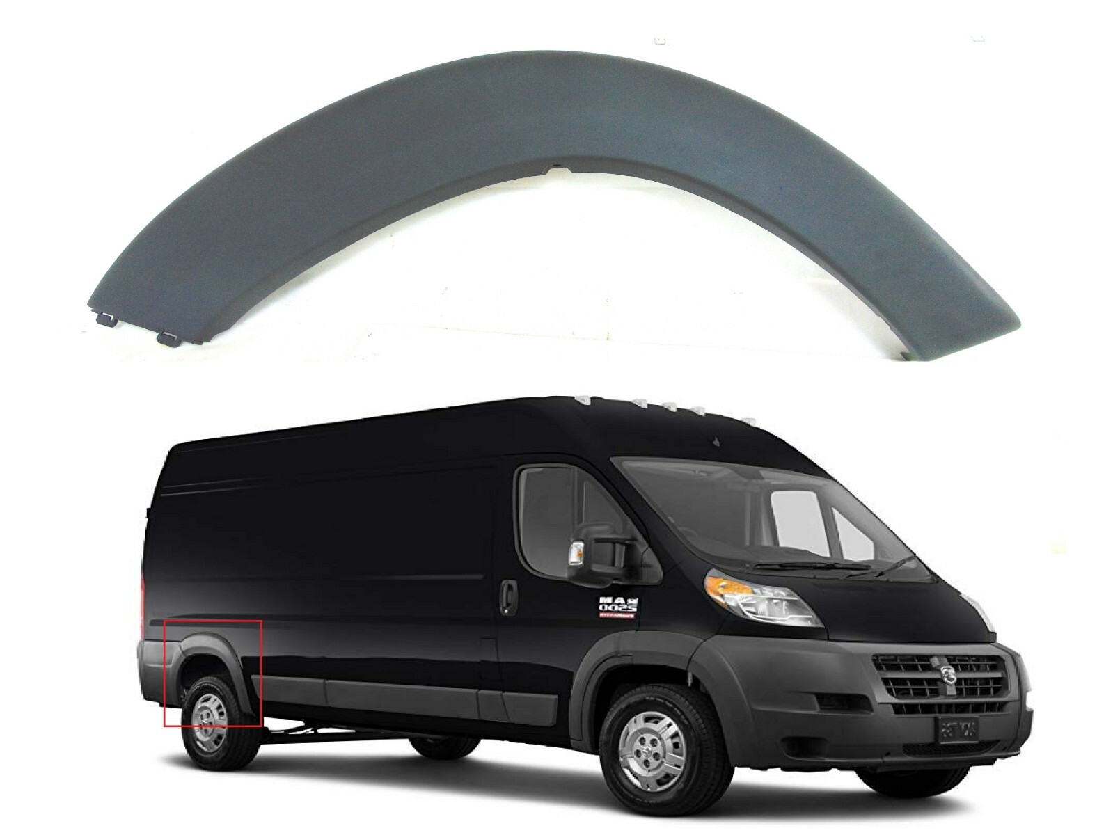 New Fits 2014-2018 Ram ProMaster 1500-3500 Right Rear Wheel Flare Trim ...