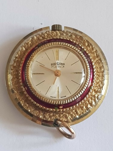 Vintage Burgana 17 Jewels Mecahnical Ladies Pendant Watch | eBay UK