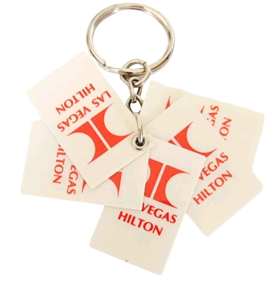 Las Vegas Hilton Vintage Playing Cards Keychain Royal Flush Souvenir ...