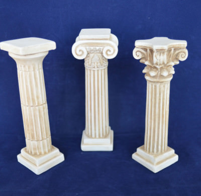 Ancient Greek Doric Corinthian Ionic order column set artifact | eBay