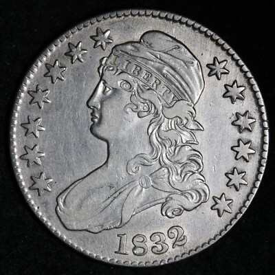 1832 Capped Bust Silver Half Dollar XF+ E314 AKCEM | eBay