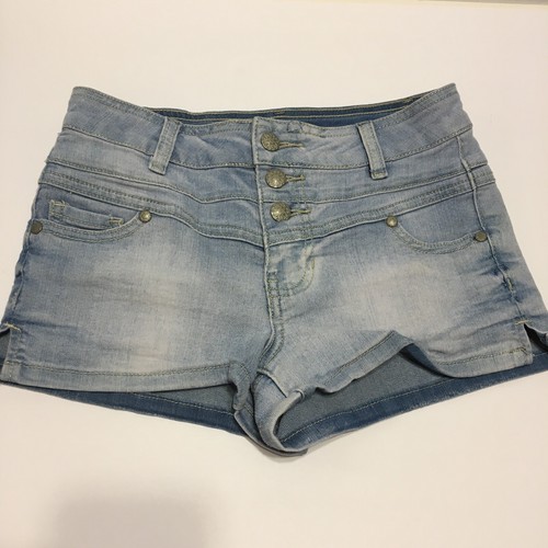 Blue spice Women's juniors sz 1/2 High rise short denim jean festival ...