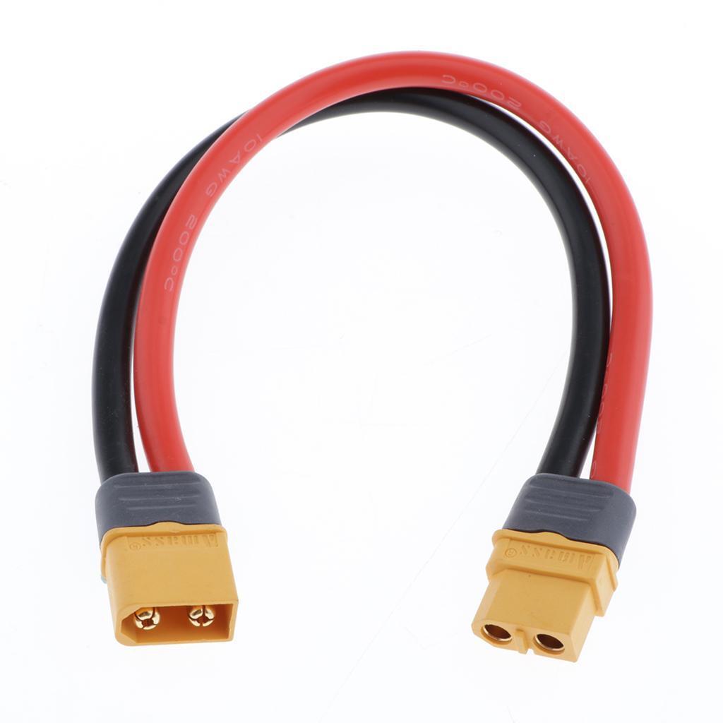 2 Packs RC Battery 10AWG XT60 Plug Male Female Silicon Extension Cable ...