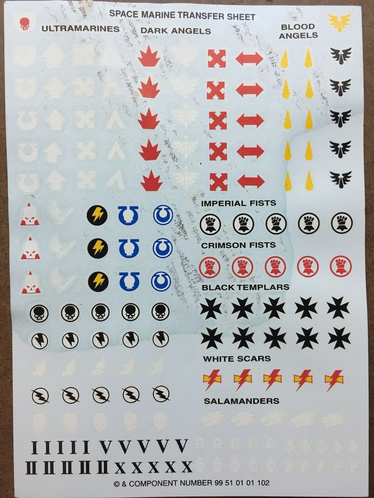 Warhammer 40K Astra Militarum, Ork, Space Marine, Dark Elves, Decal ...