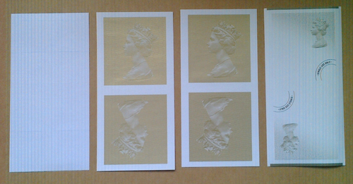 GB 4 DIFFERENT QUEEN ELIZABETH HORIZON BLANK POSTAGE LABELS | eBay UK