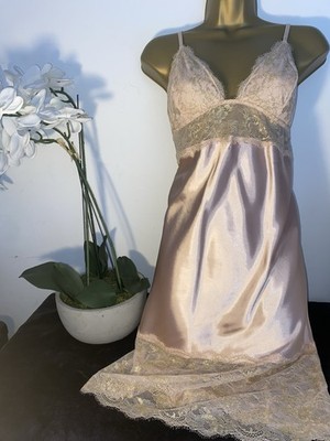 LA SENZA LIQUID SATIN PINK NEGLIGEE/ NIGHTDRESS SIZE M | eBay UK