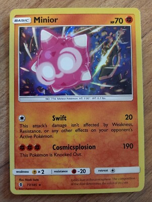 Pokemon Card TCG - Minior - 77/145 - SM Guardians Rising - Holo | eBay ...