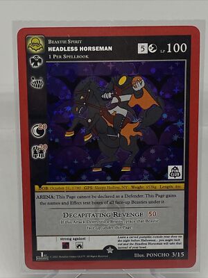 Metazoo Nightfall Pin Club Headless Horseman Card 3/15 1st Edition Full ...