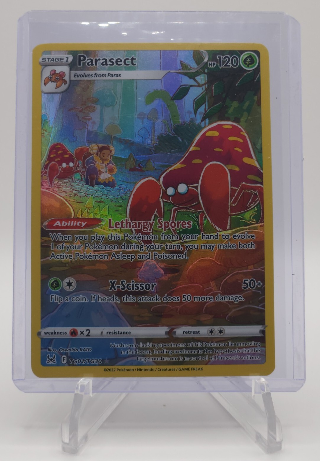 2022 Pokemon Parasect TG01/TG30 Full Art Holo Trainer Gallery Lost ...