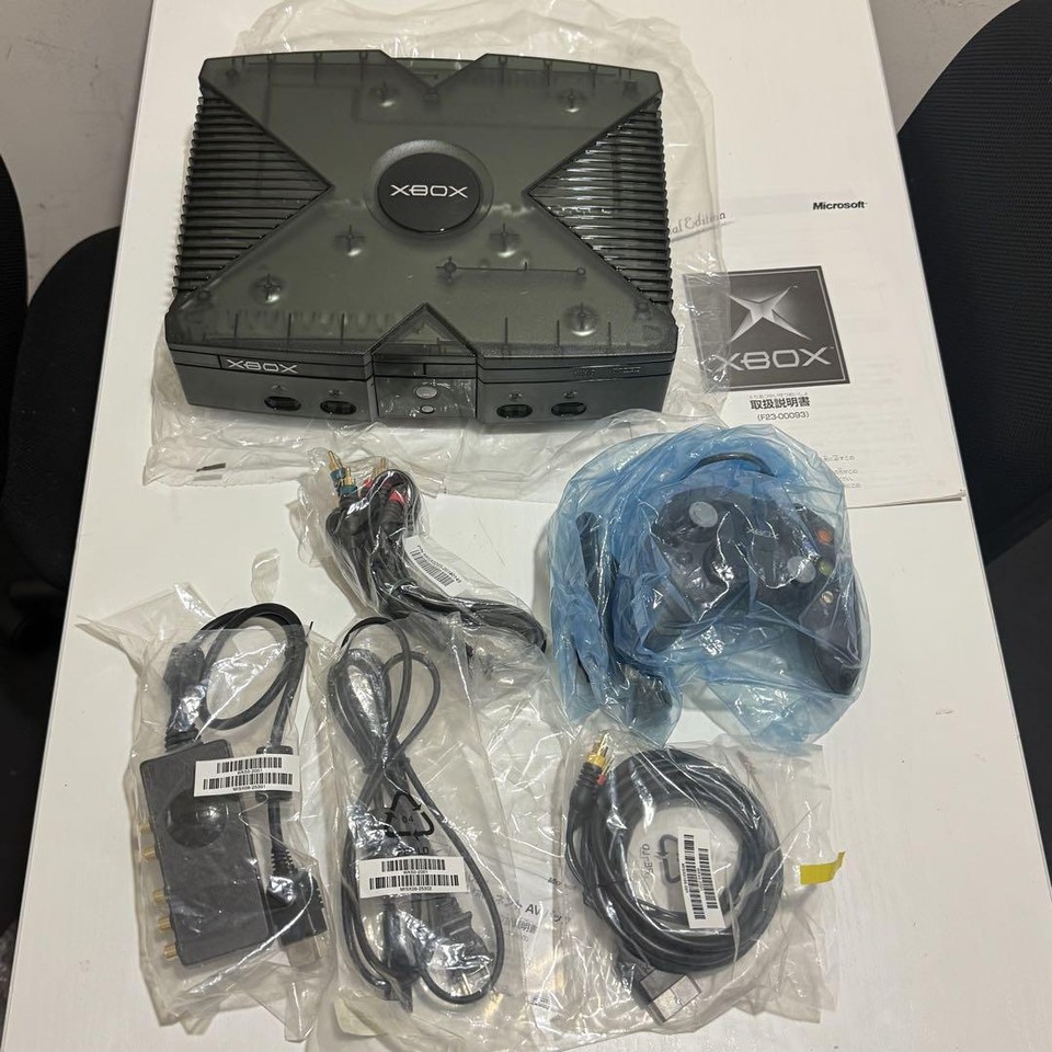 Microsoft Xbox special edition Clear Skeleton Black Limited with Box ...