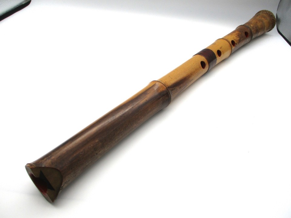 shakuhachi bamboo flute Japanese Flute Instrument Traditional Vintage ...