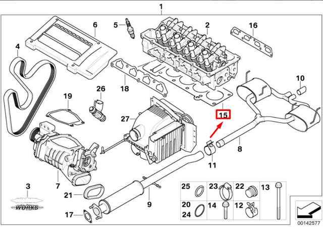 MINI Cooper R50 Engine Cylinder Head Gasket 11127508543 Genuine for ...