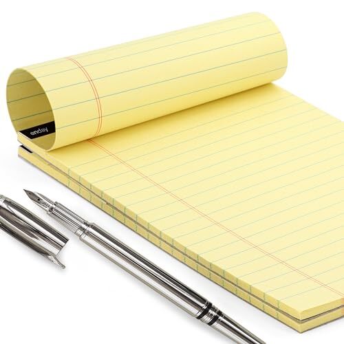 Small Note Pads 5x8 Legal Pads, Legal Ruled Writing Pad with Perforated ...