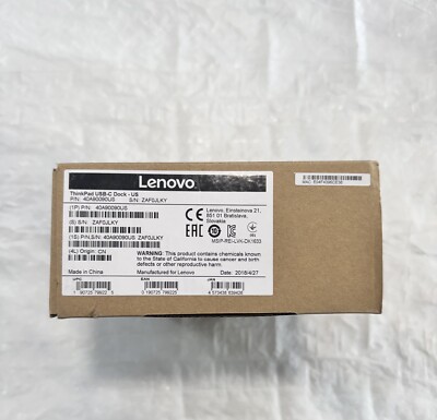 Lenovo ThinkPad Model DK1633 Type 40A9 USB-C Docking Station | eBay