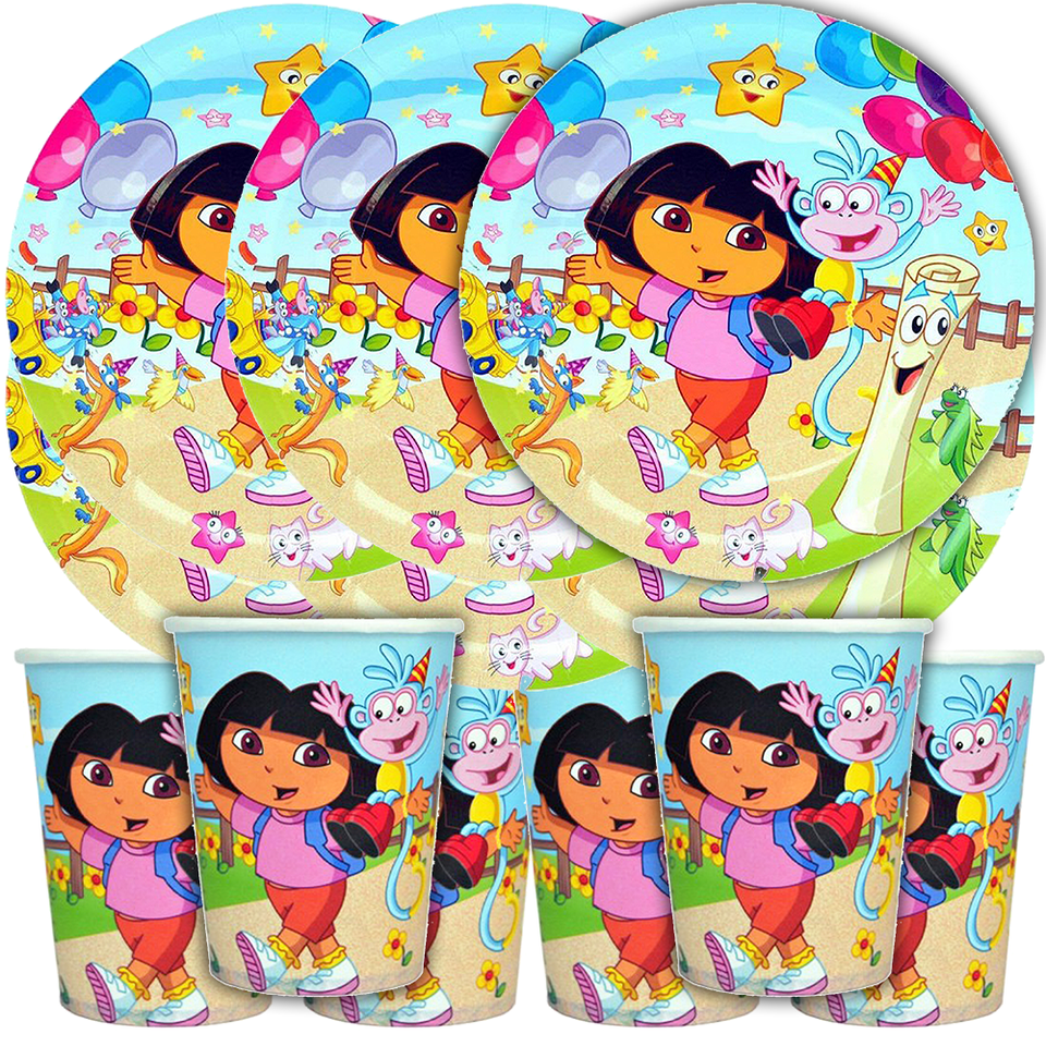 DORA Explorer plate cup birthday party supplies favor centerpiece ...
