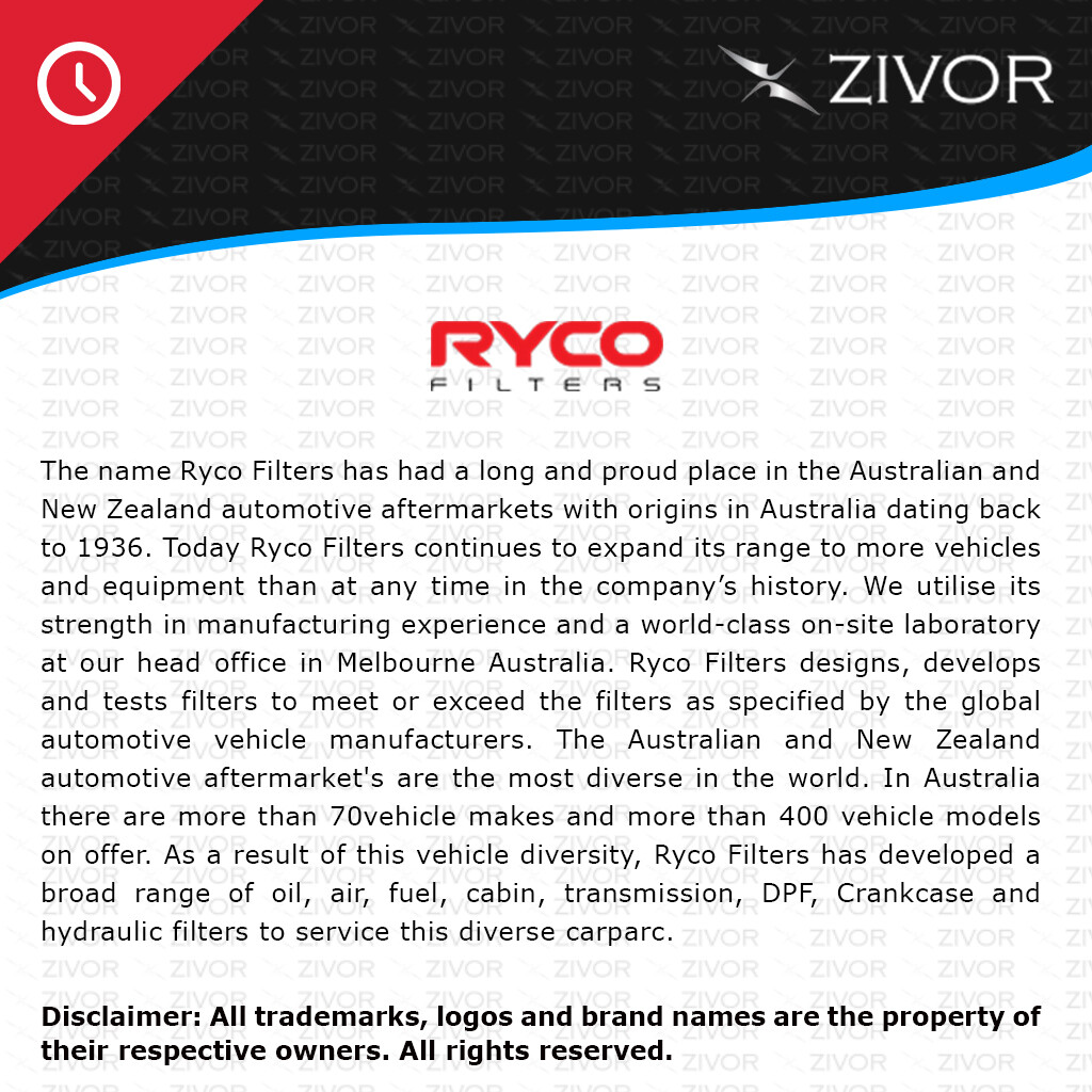New RYCO Oil Filter For MITSUBISHI FUSO CANTER 639 FG 3.9L 2D Truck ...