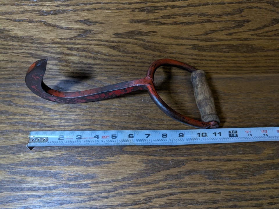 Old Loggers Hook / Gaff – Vtg Timber Tool - Unbranded w/ Rotating Wood ...