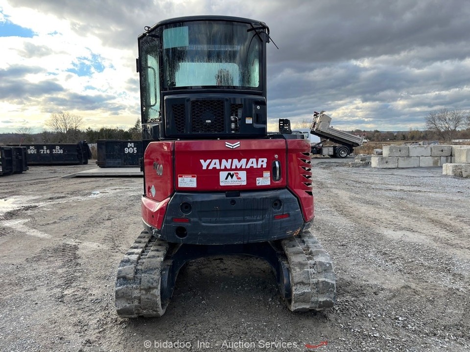 2021 Yanmar SV40 Mini Excavator A/C Cab Backhoe Bucket 6 Way Blade Aux ...