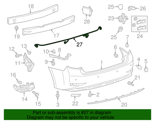 13 - 18 Lexus Es300h Cargo Luggage Room Wire Harness 82182-06560 ...