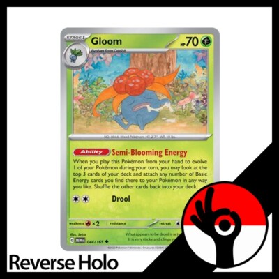Pokemon TCG: Scarlet & Violet 151 - Reverse Holo - 044/165 - Gloom | eBay
