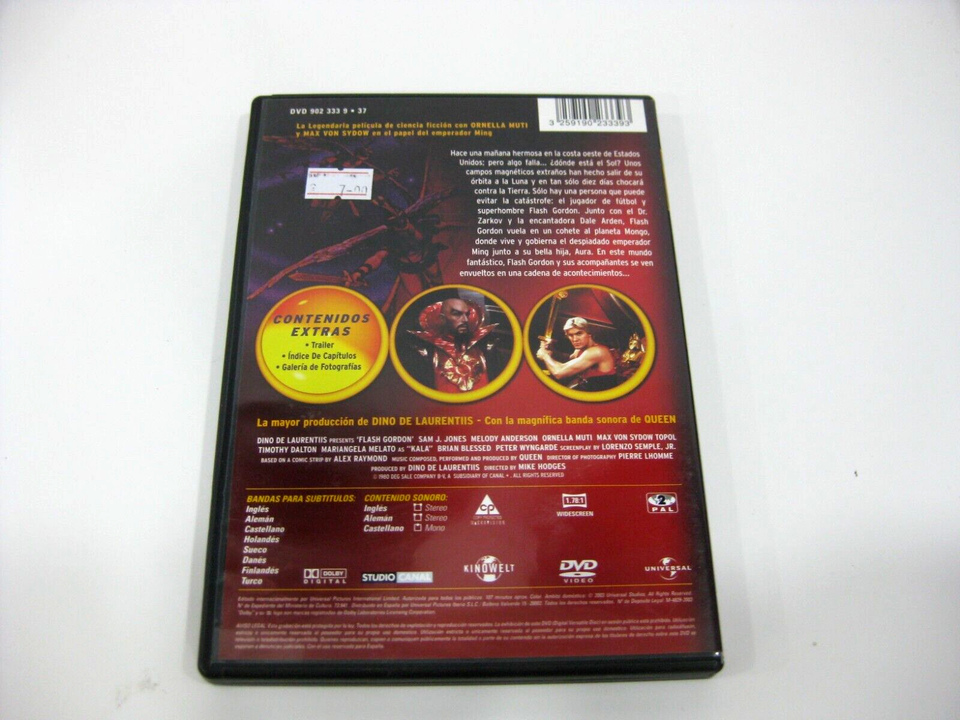 Flash Gordon DVD Sam J.Jones Melody Anderson Ornella Muti Max Von Sydon ...