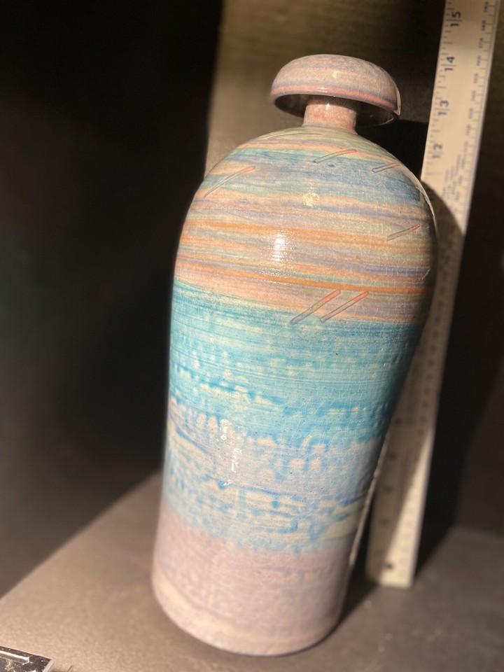 VINTAGE DICK STUDLEY HANDCRAFTED LARGE POTTERY EGYPTIAN CLAY POTTERY ...