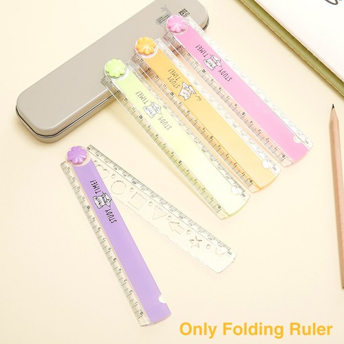 30cm Folding Ruler School Stationary Multi Colors Plastic Transparent ...
