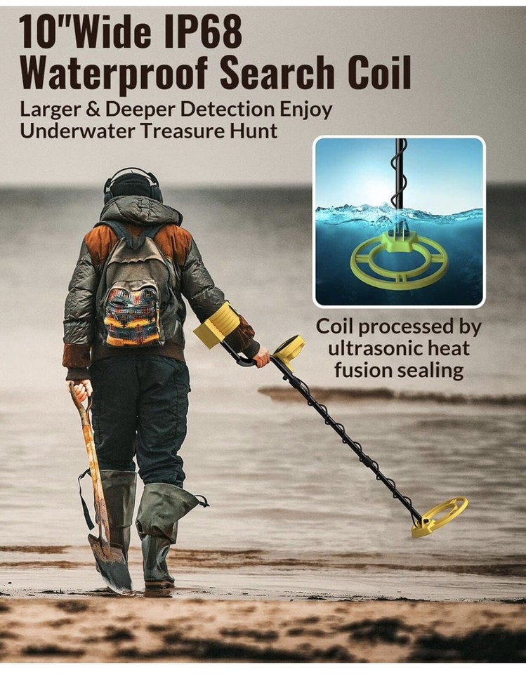 Metal Detector for Adults - Professional Gold and Silver Detector with ...