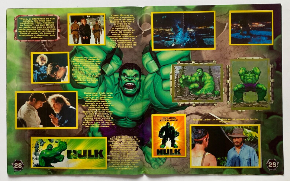 ALBUM THE INCREDIBLE HULK - Sticker Album Complete 100% PERU 2003 ...