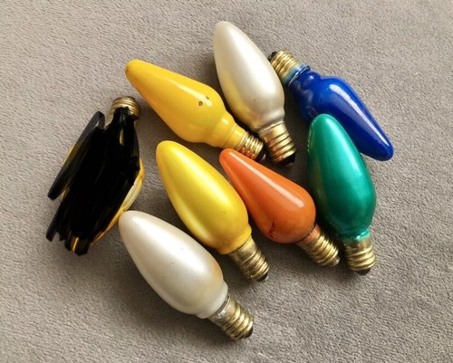 Small Lot Vintage E10 Olive Cone Christmas Bulbs NIT WORKING ...