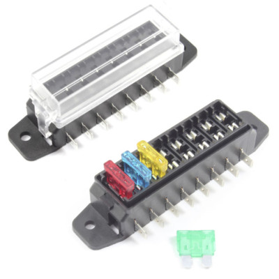 Fuse Box 8 Way for Standard Blade Fuses ATO Holder / Block 12v or 24v ...
