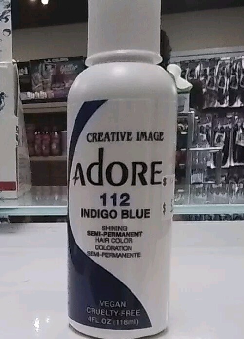 Adore 112 Indigo Blue Unisex Semi Permanent Haircolor - 4oz ...